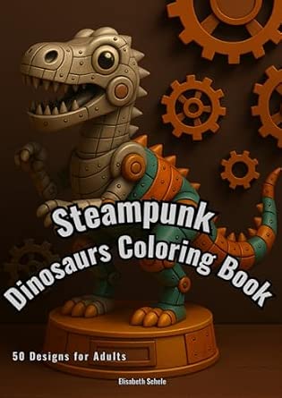 Steampunk Dinosaurs: 50 Motifs for Adults - A Journey into a Retro ...