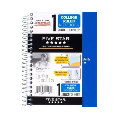 FIVE STAR NOTEBOOK 7X5: 0043100454847: Amazon.com: Office Products
