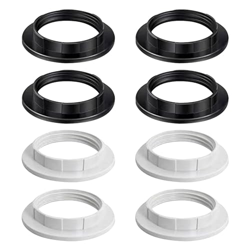 8Pcs Lampshade Reducer Ring E27 Screw Collar Ring 40MM, E27 Lamp Shade ...