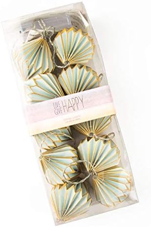 Amazon.com : PAPER DESTINY for Papyrus Teal and Gold Paper Lantern ...
