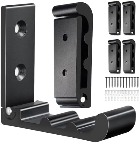 OHIYO Folding Hooks, 6 Pack Wall Hooks for Hanging Heavy Duty, Black ...