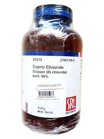 SRL Cupric Chloride pure, 98% (Copper (II) Chloride) 500gm, CAS 7447-39 ...
