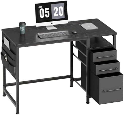 Amazon.com: DEYAOPUPU Computer Desk with Drawers,Standing Desk with ...