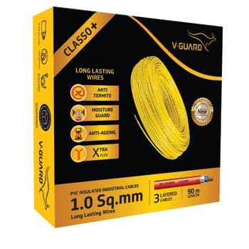 Single Core Electrical Wire |Yellow, 90 Meter, 1 SQ.MM. |PVC electrical ...