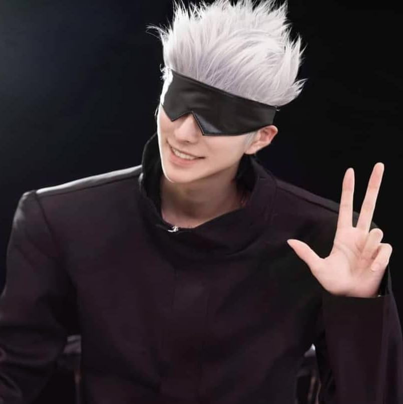 Buy DAZCOS Jujutsu Kaisen Gojo Satoru Cosplay Blindfold Eyepatch Black ...