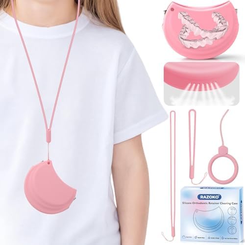 Amazon.com: RAZOKO Silicone Retainer Case with 3 Lanyard Aligner Case ...