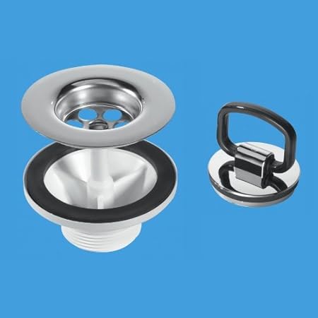 Belfast Butler Sink Waste Chrome Plug Handle Slotted : Amazon.co.uk ...