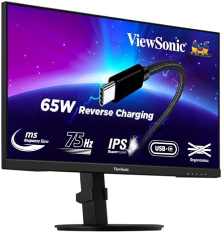ViewSonic 60.96 Cm (24") IPS FHD Professional Monitor,USB Type-C ...