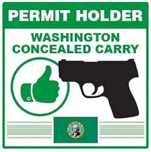 Amazon.com: ION Graphics Washington Concealed Carry Permit Holder ...