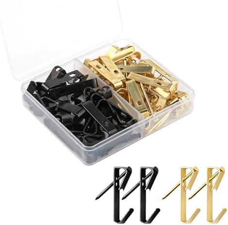 40 Sets Picture Hooks with Nails, 30 lbs Stainless Steel Picture ...