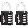 Amazon Basics 4-Digit Combination Lock for Gym and Sports, 2-Pack ...