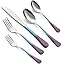 Amazon.com | MDEALY 20-Piece Green and Gray Silverware Set for 4, 18/0 ...