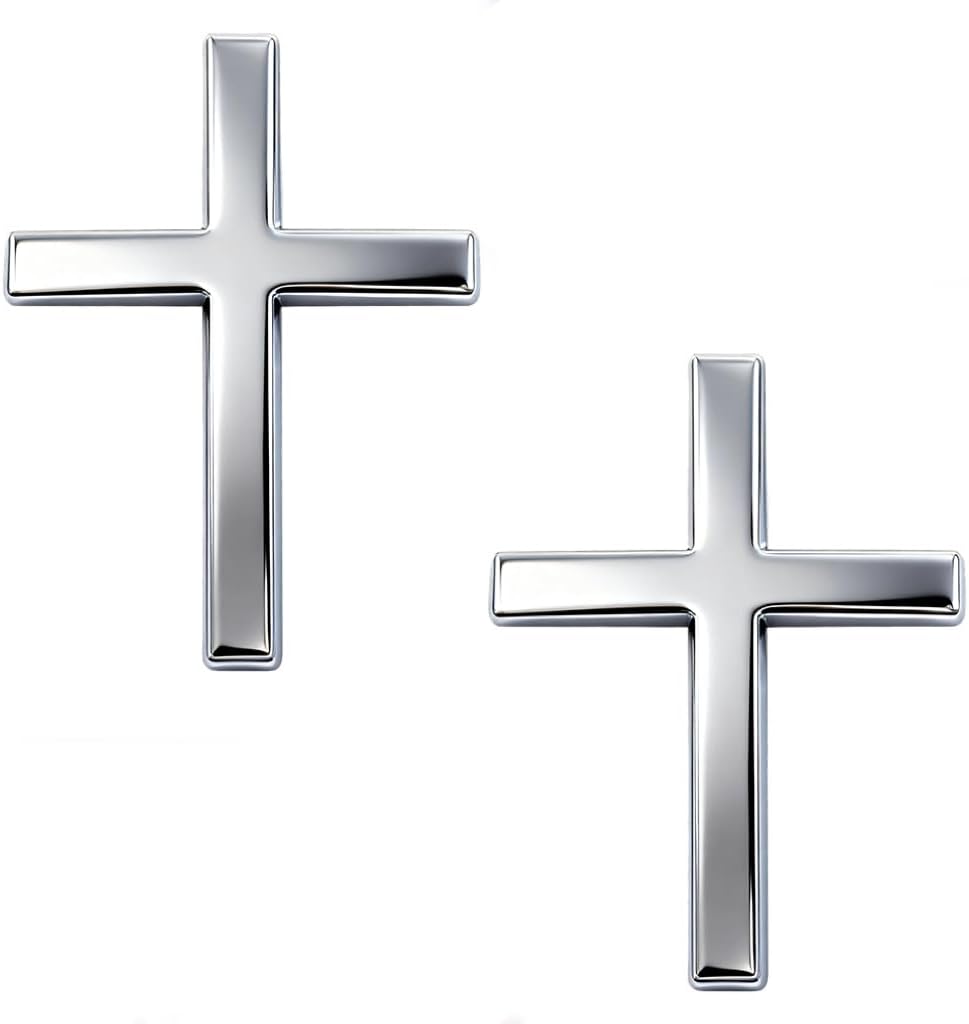 Amazon.com: 4PCS Christian Cross Sticker, 3D Cross Sticker for Car ...