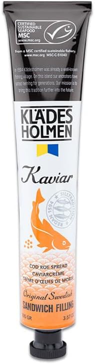 Amazon.com: Kladesholmen Caviar Smoked Cod Roe Spread, 3.5oz (Pack of 3 ...