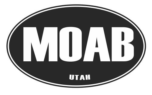 Amazon.com: JS Artworks Moab Utah Oval Vinyl Sticker Decal : Sports ...