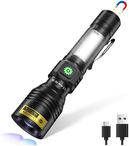 Amazon.com: DARKDAWN UV Flashlight 365nm & 395nm Dual Black Light ...