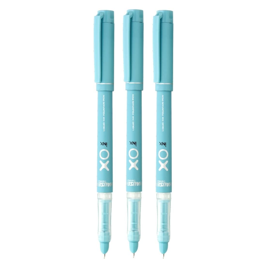 Hauser Inx XO Liquid Ink Fountain Pen Blister | Smooth Round Nib With ...