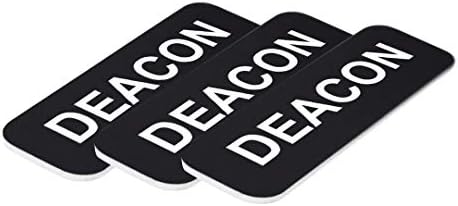Amazon.com: Deacon 1 x 3 Name Tag, Black (3 Pack) : Office Products