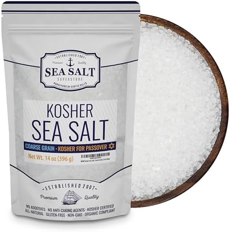 Amazon.com : Kosher Sea Salt, Coarse Grain Kosher Salt, Replacement for ...