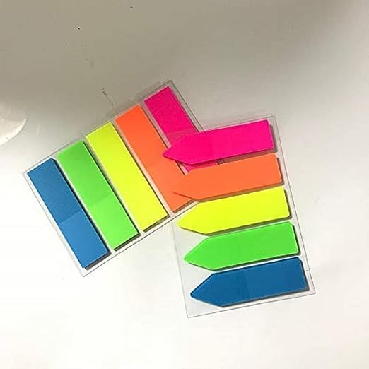 Pack of 125 Plastic Arrow Flags Index tab Self Sticky Notes Text ...