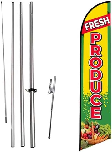 Amazon.com : Cobb Promo Fresh Produce Feather Flag Eye Catching Banner ...