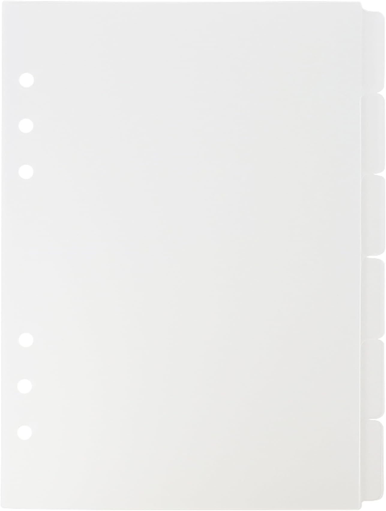 Amazon.com : Jeffdad 6-Ring Binder Plastic Divider Set, 6 Tab Binder ...