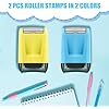 Amazon.com : 2PCS Dashed Handwriting Lines Practice Roller Stamp, Self ...