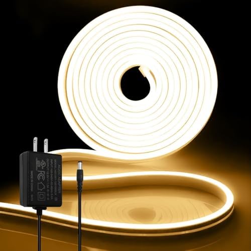 iNextStation Neon LED Strip Light 16.4ft/5m Neon Light Strip 12V ...