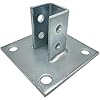 Amazon.com: 4 Pack - 4 Hole Post Base Channel, 6" Square for All 1-5/8 ...