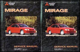 1998 Mitsubishi Mirage Repair Shop Manual Set Original: Mitsubishi ...