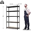 Amazon.com: WORKPRO 5-Tier Steel Shelving Unit-Black, 27-2/5”W x 11-7/ ...