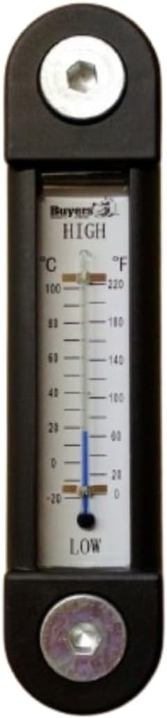 Buyers Products LDR02A Black and Silver Oil Level Gauge with Thermometer