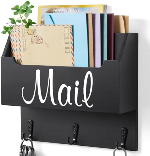 Amazon.com : DRASTAR Mail Organizer Wall Mounted, Mail Holder for Wall ...