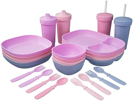 Amazon.com: 24 pc Kids Dinner Set by Mainstays, BPA free, Microwave ...