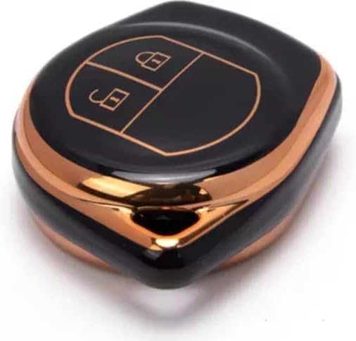 ROYALTECH TPU Car Key Cover Black & Golden Compatible for Maruti Suzuki ...
