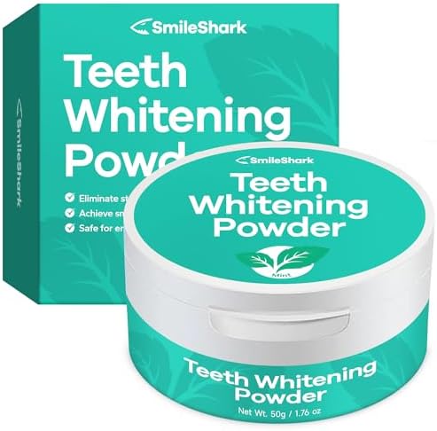 Amazon.com : SmileShark Teeth Whitening Powder (Mint, 1.76 oz ...