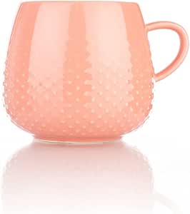 Captivate Siip Solid Colour Embossed Round Mug Pink : Amazon.co.uk ...