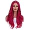 Amazon.com : WTHCOS Hot Pink Magenta Wig - Long Curly Wavy Hair Wigs ...