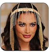 Amazon.com: Aukmla Sequin Boho Head Chain Jewelry Headpiece Hair Chains ...