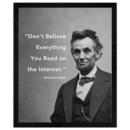 Amazon.com: Wall Art decor photo print Don't Believe Everything You Read on the Internet ...