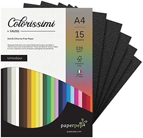 Lakeer A4 Color Paper 20 Sheets (Black) Premium Colour 180 GSM Pack for ...