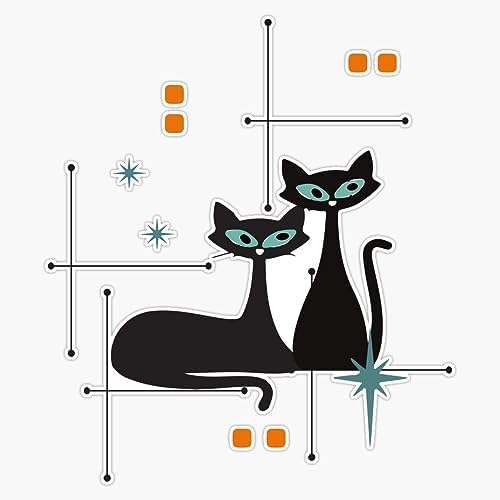 Amazon.com: Mid Century Modern Diamonds and Starbursts Turquoise and ...