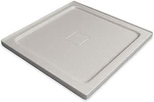 Shower Base 34x34 Acrylic White Centre Drain Two Side Integrated Flange ...