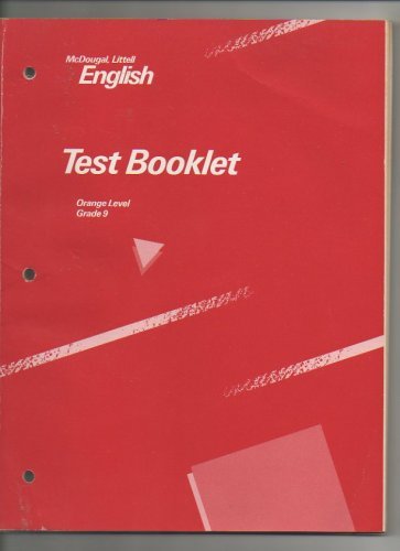 Mcdougal, Littell English Test Booklet Grade 9 Orange Level: Orange ...