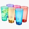 Amazon.com: Classic Plastic Reusable Drinking Glasses (Set of 6 ...