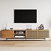 Amazon.com: POVISON Modern Media Console with Storage, 95'' Solid Wood ...
