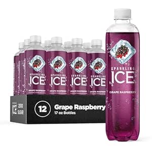 Amazon.com : Sparkling Ice, Grape Raspberry Sparkling Water, Zero Sugar Flavored Water, with ...