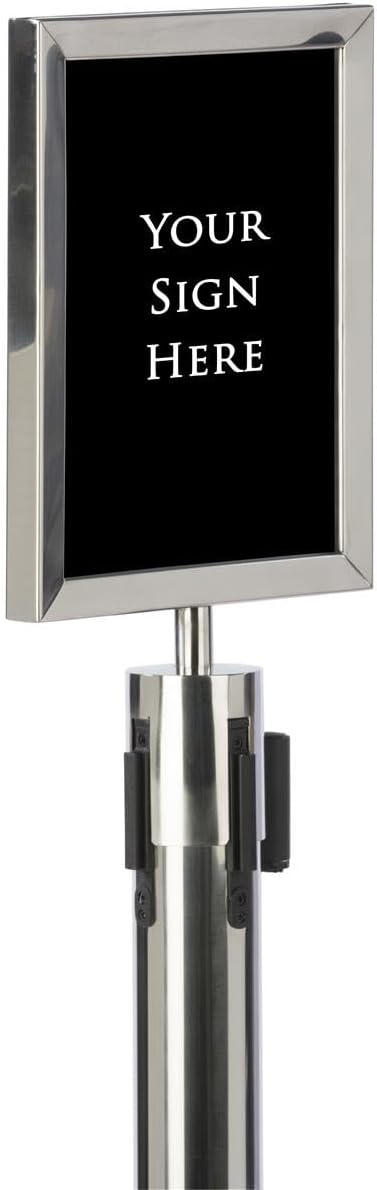 Amazon.com : Displays2go QueuePole.Economy 8.5 x 11 Stanchion Frame ...