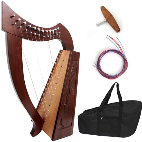 Irish 12 Strings Musical Instrument Celtic Harp Tuning Key Natural ...