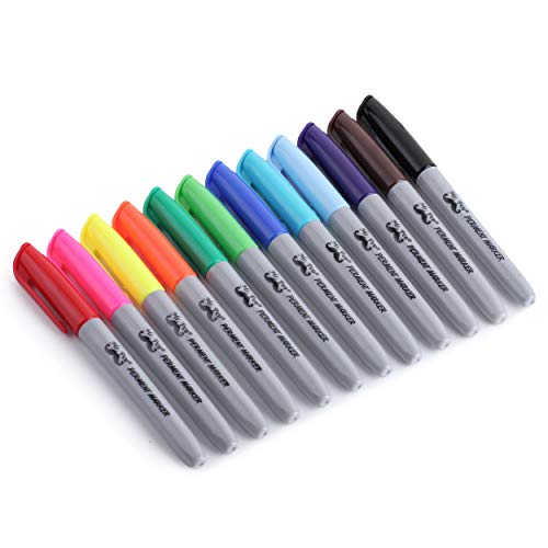 Buy Mr. Pen- Permanent Markers, 12 Pack, Assorted Colors, Fine Point ...